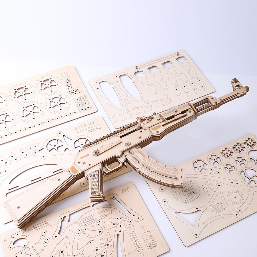Rokrgeek Wooden Gun Puzzle – Safe Toy Guns for Fun Shooting