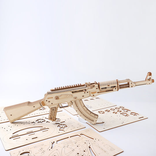 Rokrgeek Wooden Gun Puzzle – Safe Toy Guns for Fun Shooting