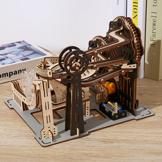 Rokrgeek Marble Run Night City Wooden 3D Puzzle – Rokr Geek