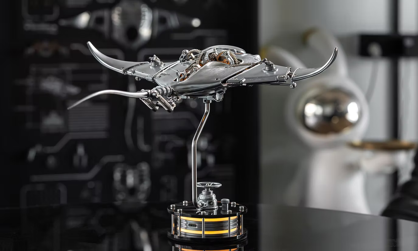 Innovative Mechanical Metal Manta Ray Model Steampunk Style Metal Manta ...