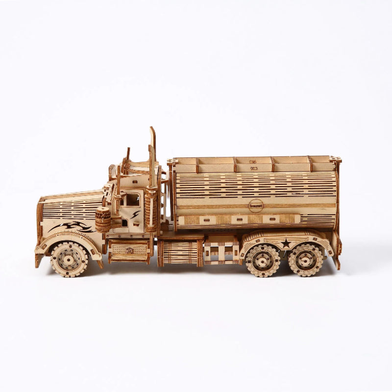 Rokrgeek oil tanker truck 3D Wooden Puzzle – Rokr Geek