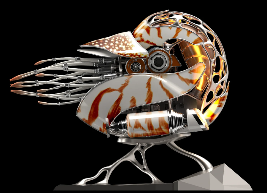 Rokrgeek Mechanical Metal Nautilus Model DIY 3D Puzzle